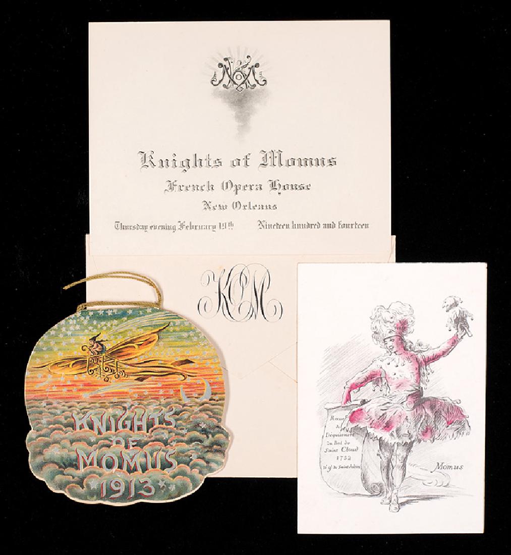 Knights of Momus, dance card, 1913