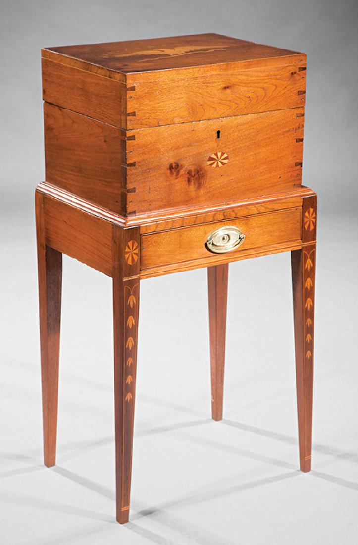 Southern Federal Inlaid Walnut Cellarette