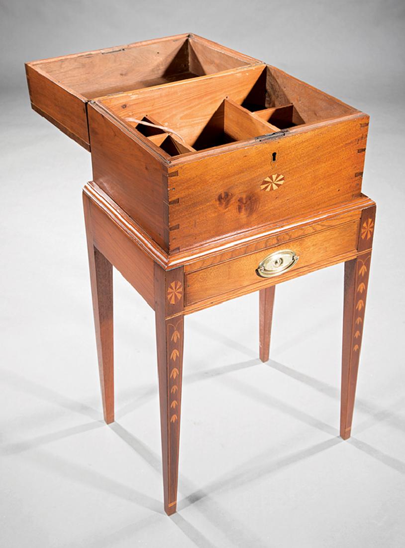 Southern Federal Inlaid Walnut Cellarette