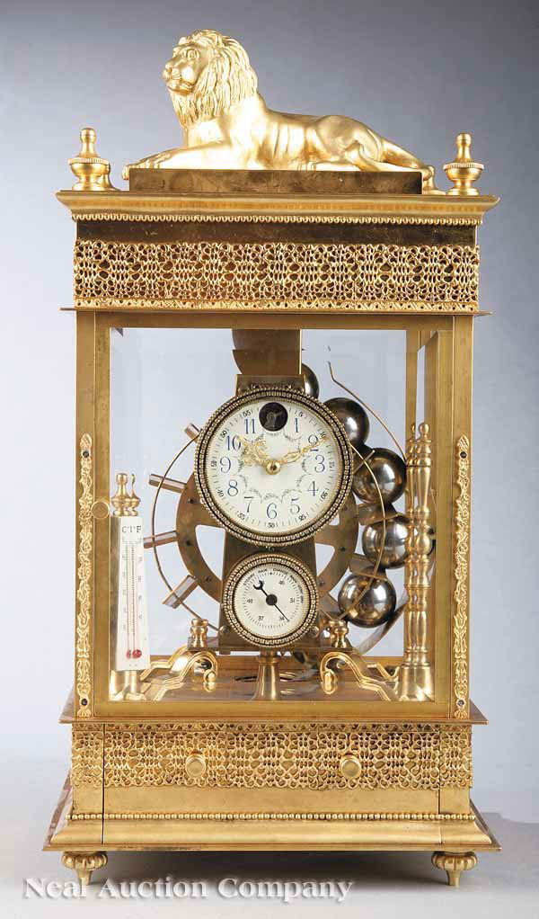 0021: Neo-Classical-Style "Falling Ball" Mantel Clock