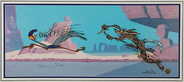 Warner Brothers Wile E. Coyote & Road Runner Cel