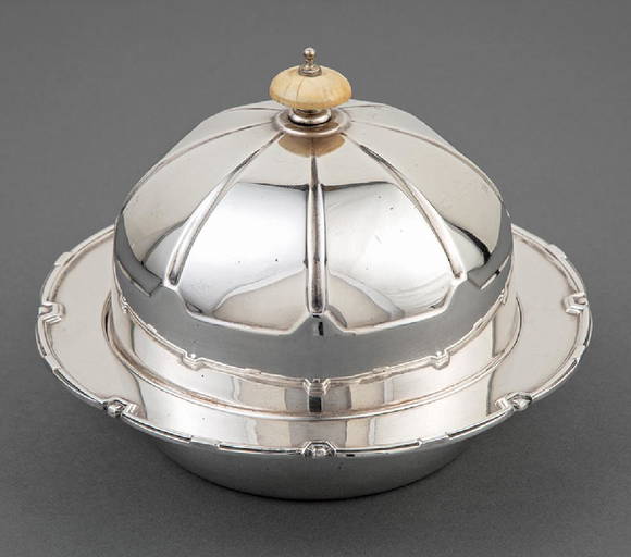 Harrods Ltd. Sterling Silver Covered Butter Dish