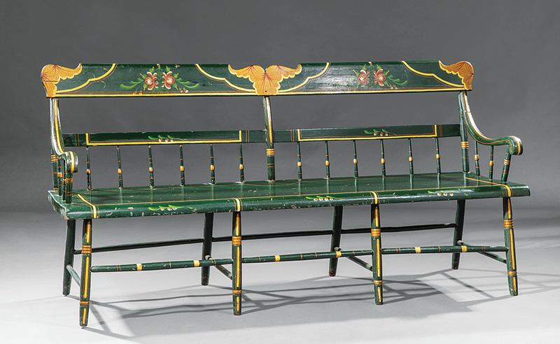 American Painted Windsor Bench