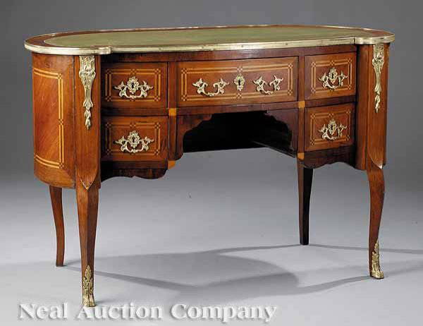 Inlaid And Gilt Bronze Mounted Escritoire