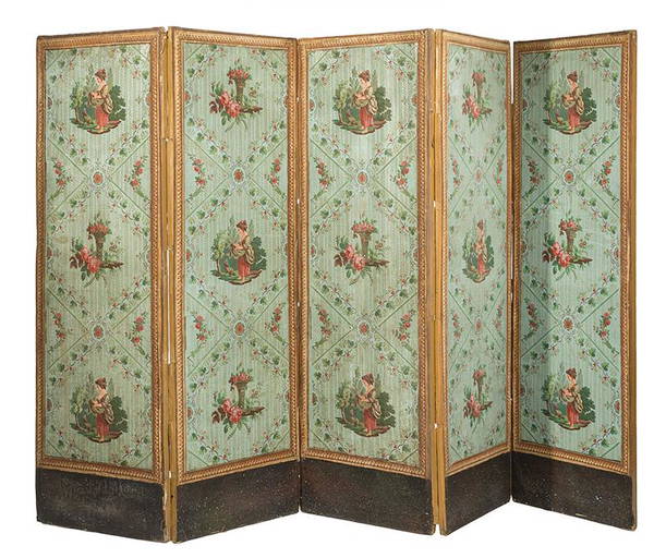 Zuber Style Five Panel Screen