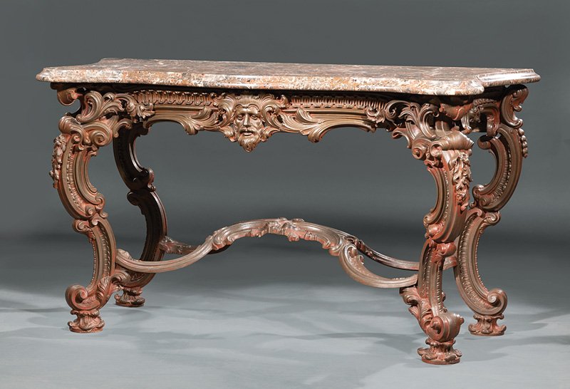 English Rococo Cast Iron Console - Nov 23, 2019 | Neal Auction Company ...