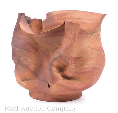 George Ohr Art Pottery Bisque Vessel