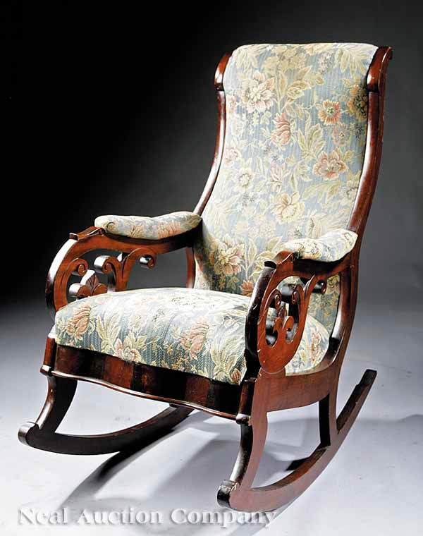 641: Late Classical Mahogany "Lincoln" Rocking Chair