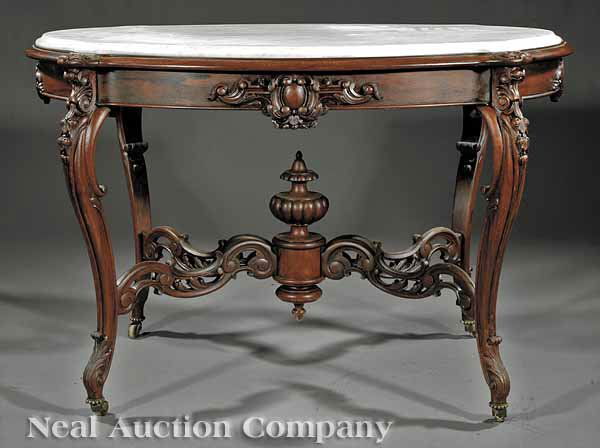 0157: Alexander Roux Carved Rosewood Center Table