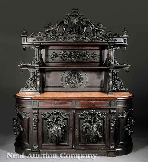 0297: Alexander Roux Carved Walnut Sideboard - Sep 12, 2009 | Neal ...