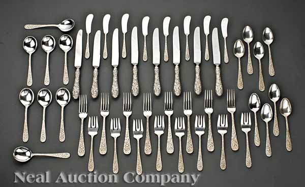 0792: Steiff Sterling Silver Flatware Service for Eight