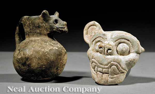 Two Zapotec Earthenware Zoomorphic Objects
