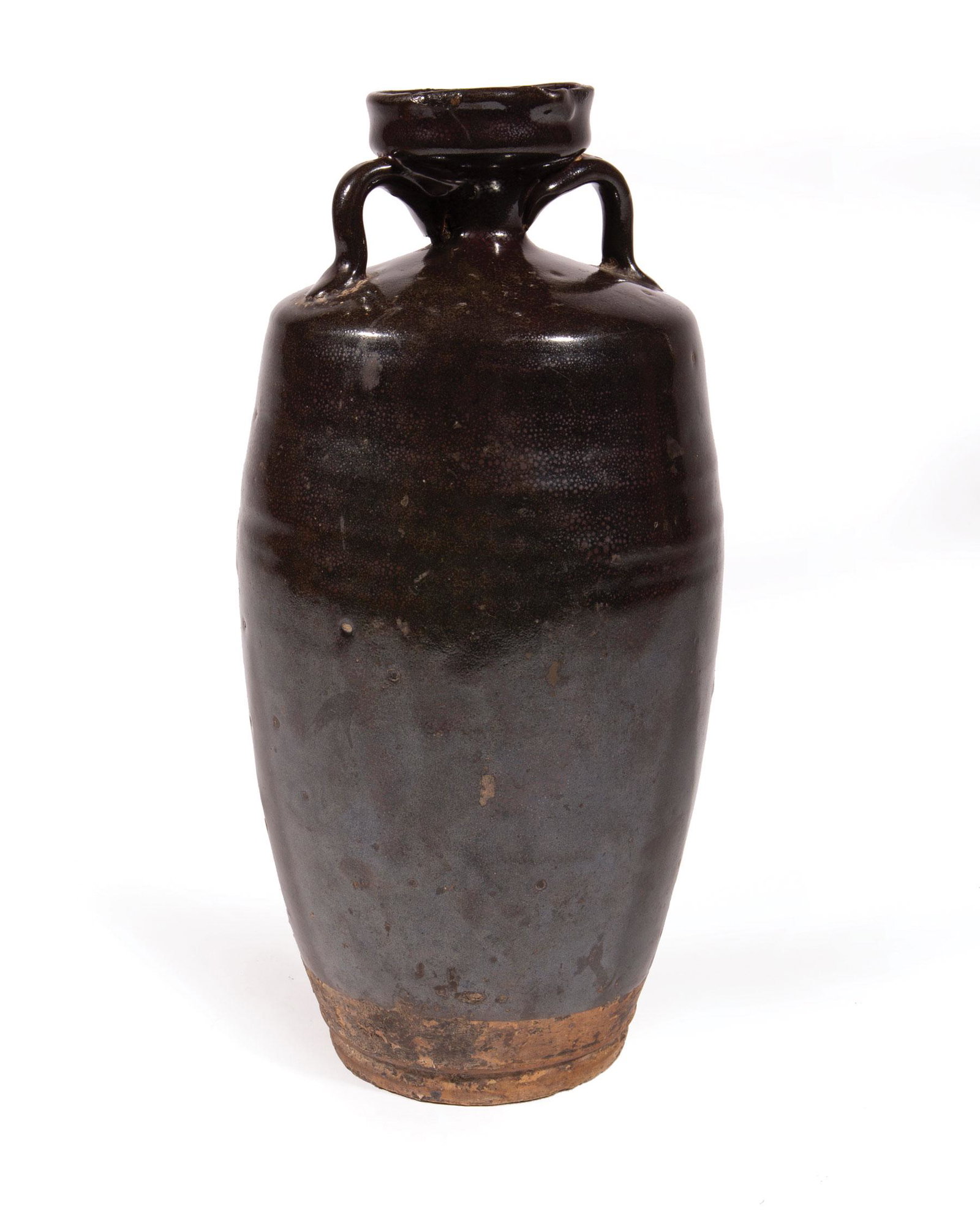 Japanese Tenmoku Glazed Pottery Water Jar