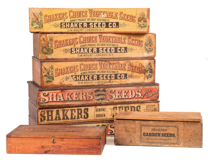 Eight Shaker Seed Boxes