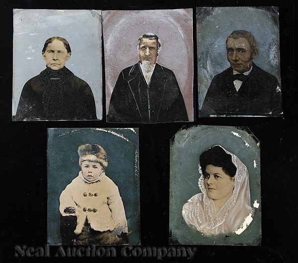 Whole Plate Hand Painted Tintype Portraits