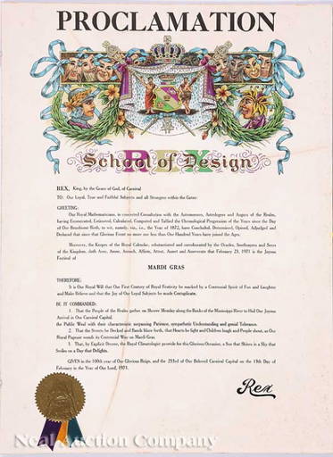 Three New Orleans Carnival Rex Proclamations