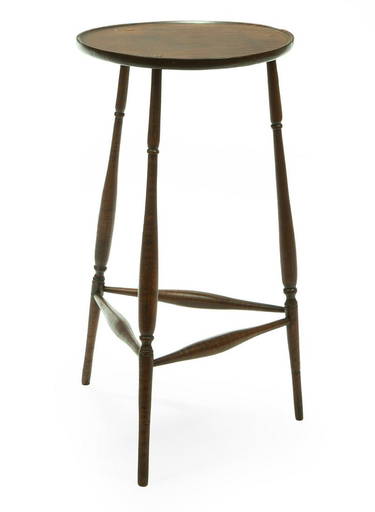 American Federal Carved Tiger Maple Side Table