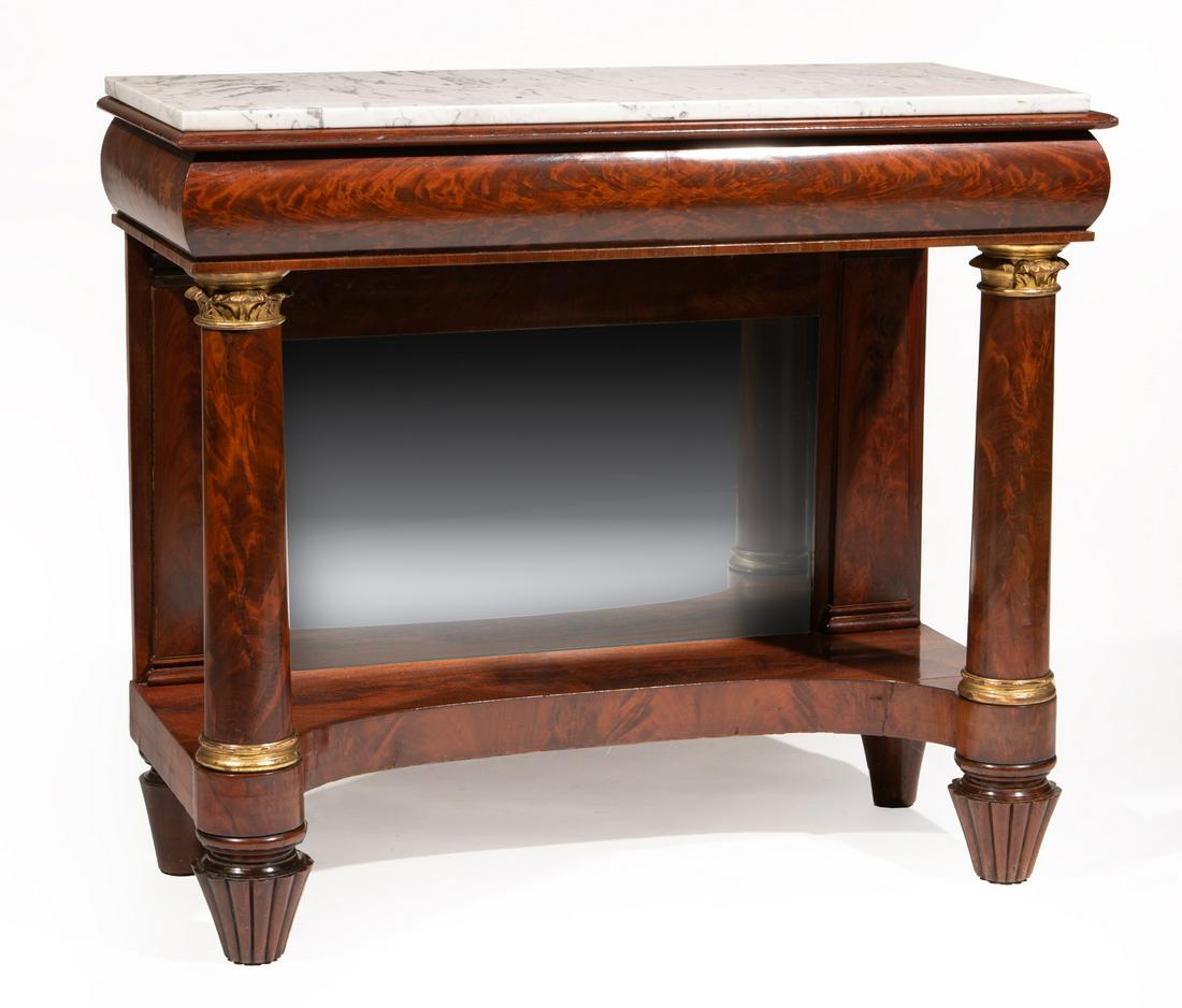 American Classical Gilded Mahogany Pier Table Auction