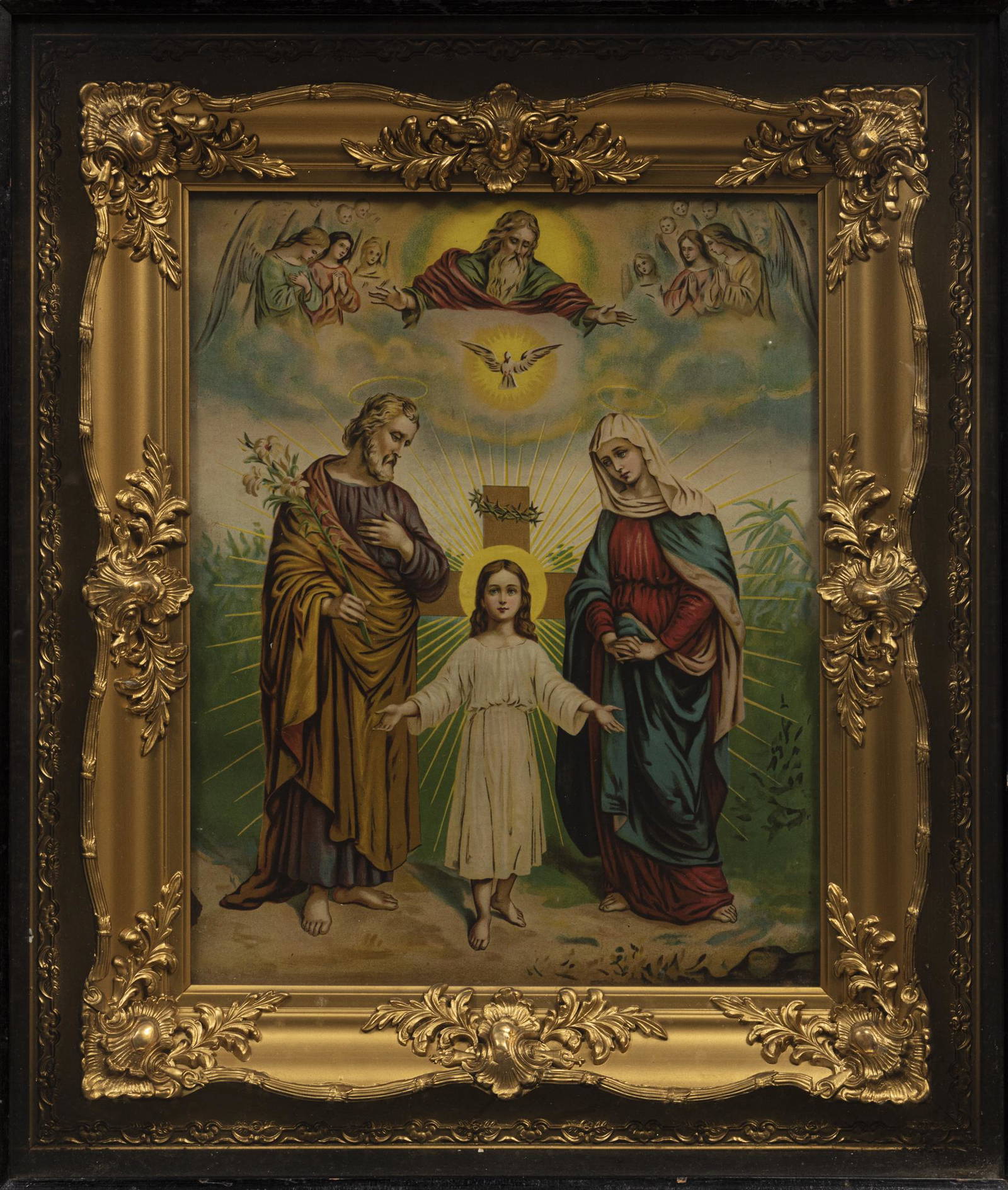 Print Of The Holy Family And Trinity Auction