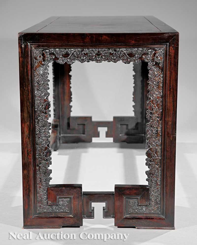 696: Fine and Rare Chinese Carved Zitan Table