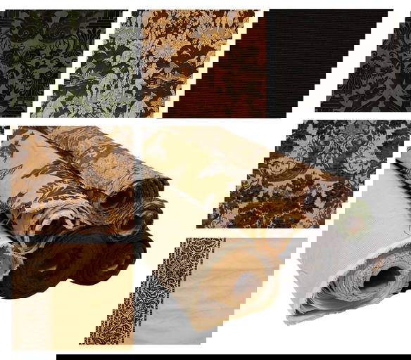 Six Bolts Of Fine Scalamandré Silk Fabric