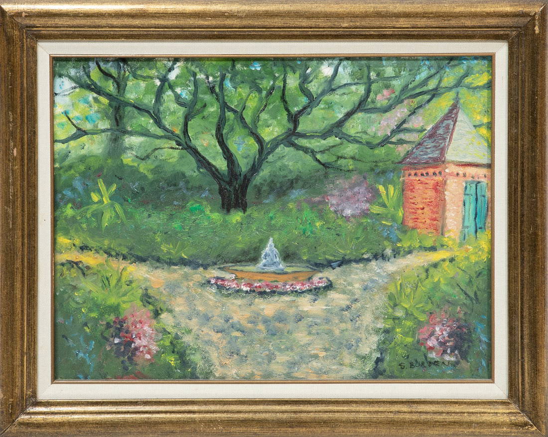 Steele Burden "windrush Gardens At The Burden Plantation", Oil On ...