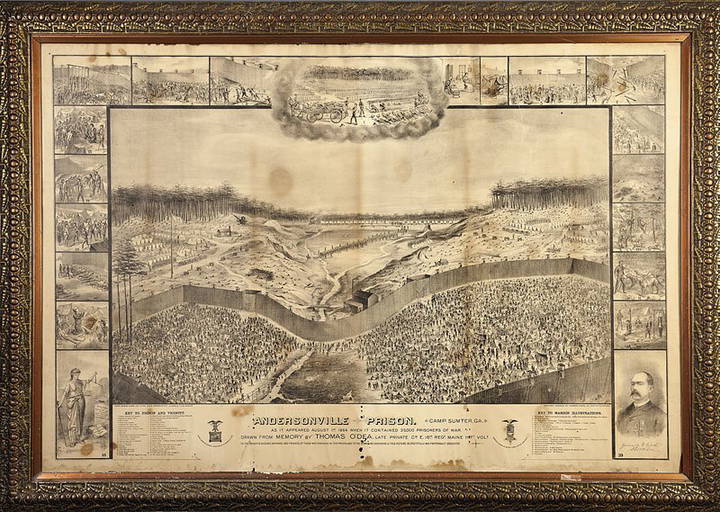 Andersonville Civil War Prison Lithograph