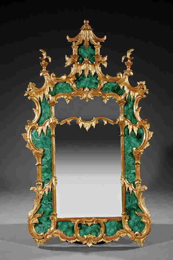 A Chinese Chippendale-Style Malachite Mirror - May 04, 2013 | Neal ...