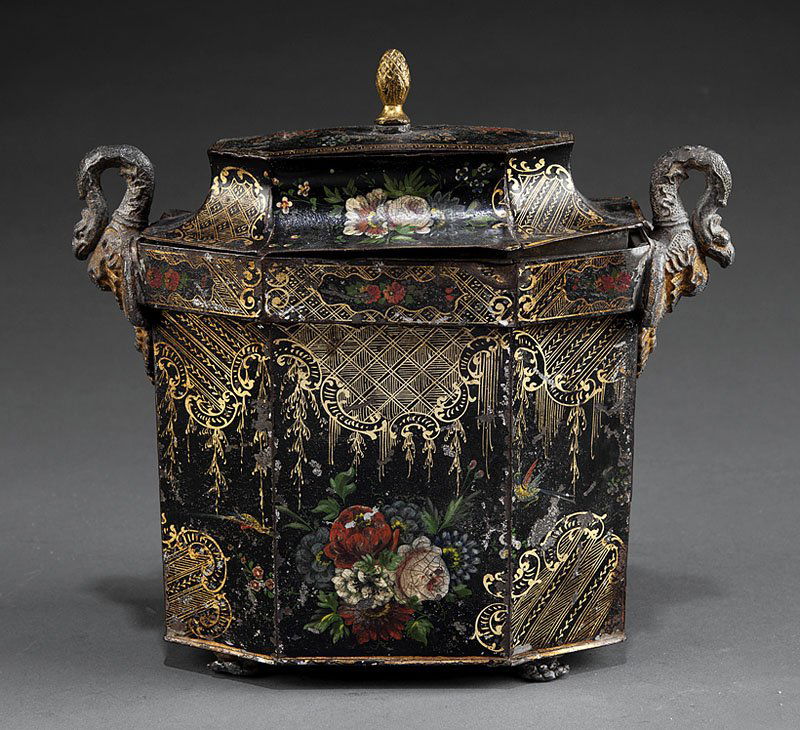 A George III Tole Peinte Tea Caddy - May 04, 2013 | Neal Auction ...