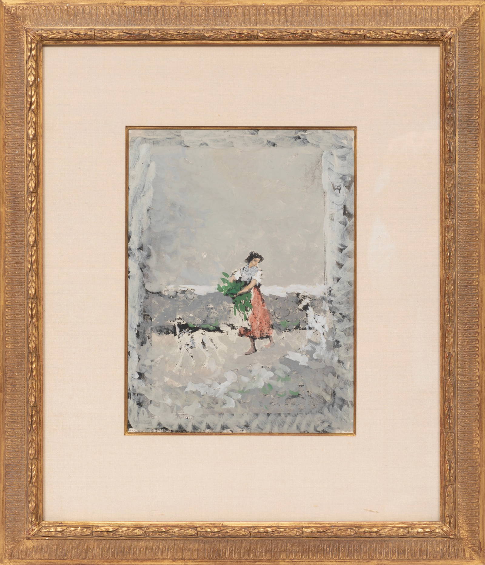 Mosè Di Giosué Bianchi, Italian 1840-1904, "the Shepherdess ...