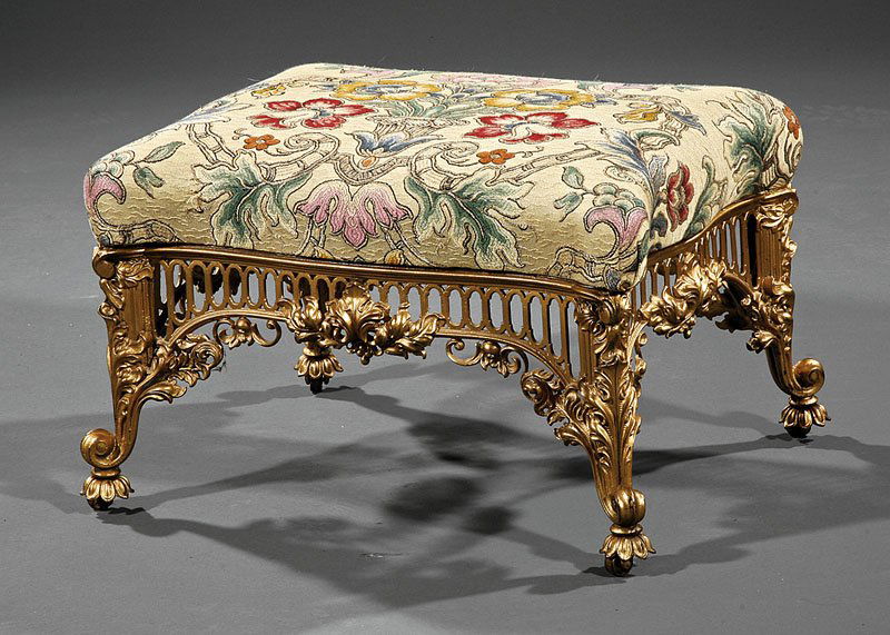 A Rococo Revival Cast Iron Footstool - Jul 14, 2013 | Neal Auction ...