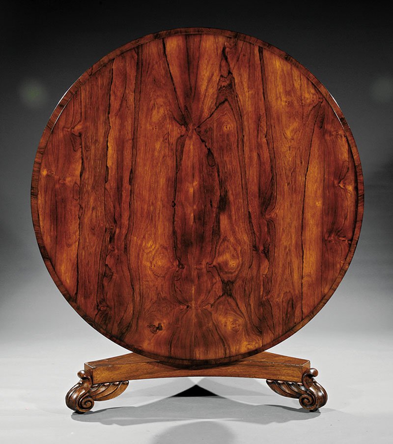 Thomas Treherne Rosewood Tilt-Top Center Table
