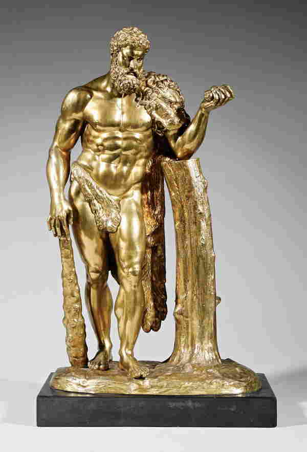 Continental Gilt Bronze Figure of Hercules - Jan 31, 2015 | Neal ...