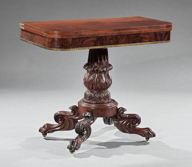 Classical Parcel Gilt, Carved Mahogany Work Table