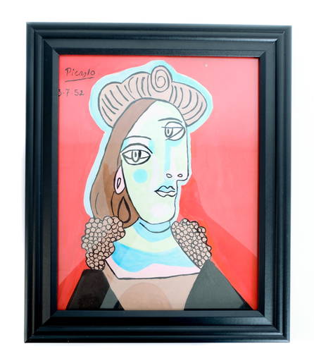 Marina Picasso, Gouache/paper, Galerie Mathias Fels
