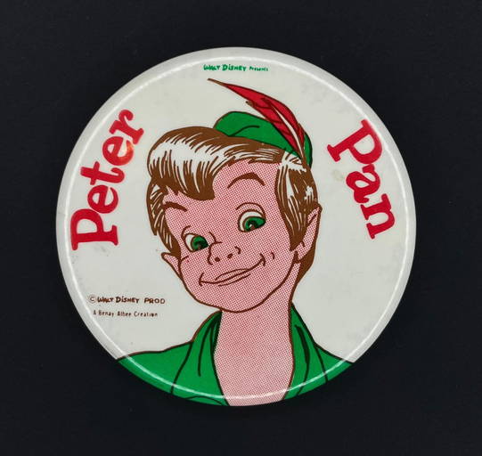 Michael Jackson Worn Signed Peter Pan Badge