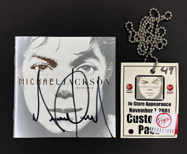 Michael Jackson Signed Invincible CD Pass (#0033B) on Nov 27, 2022 ...