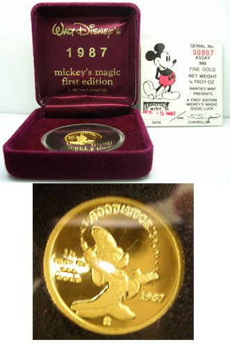 1019: GOLD MICKEY MOUSE COIN - Dec 31, 2005 | Jeremiah's International ...