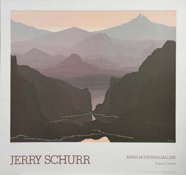 Jerry Schurr mountain poster San Andreas Lake
