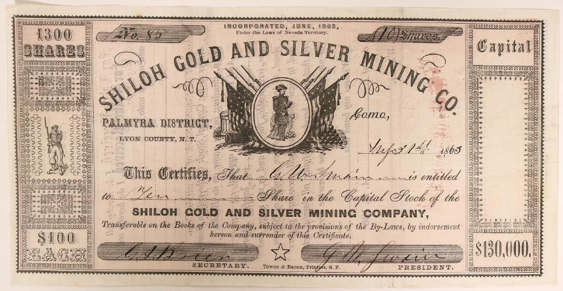 Shiloh Gold And Silver Mining Company Stock (91895)