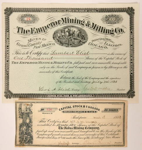 Emperor Mining & Milling Company Stock (99502)