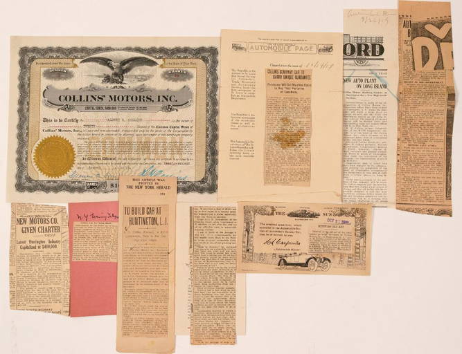 Collins Motors, Inc. Stock With Historical Bvackground