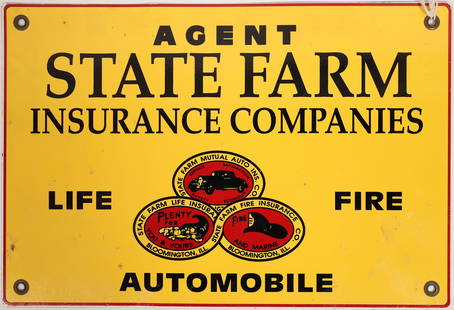 Wooden State Farm Insurance Sign
