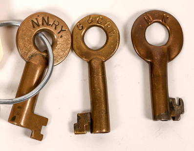 Railroad Lock Keys (3), Different Utah Electric Rr