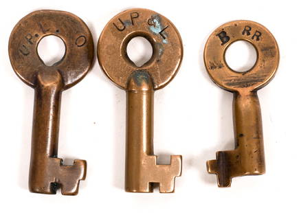 Railroad Lock Keys (3), Different Utah Electric Rr