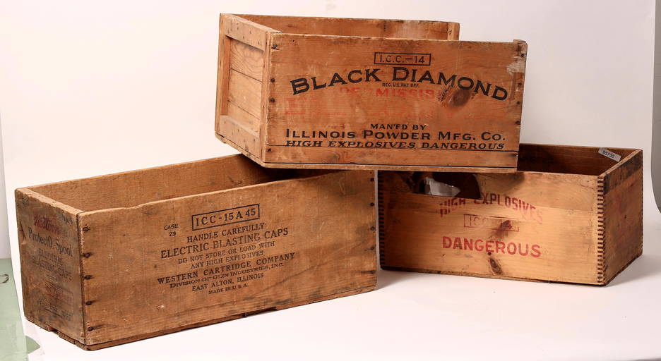 Dynamite / Blasting Cap Boxes - Lot of 3 [85730] (#3448) on Jun 04 ...