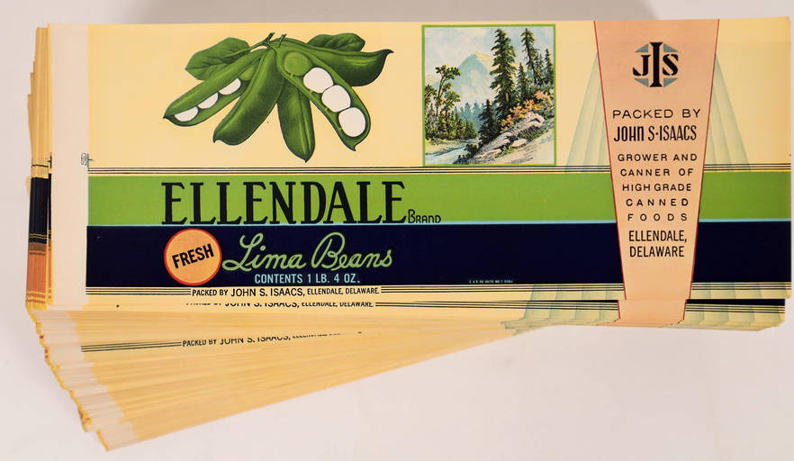 Ellendale Lima Beans Can Labels ~600 [166465]