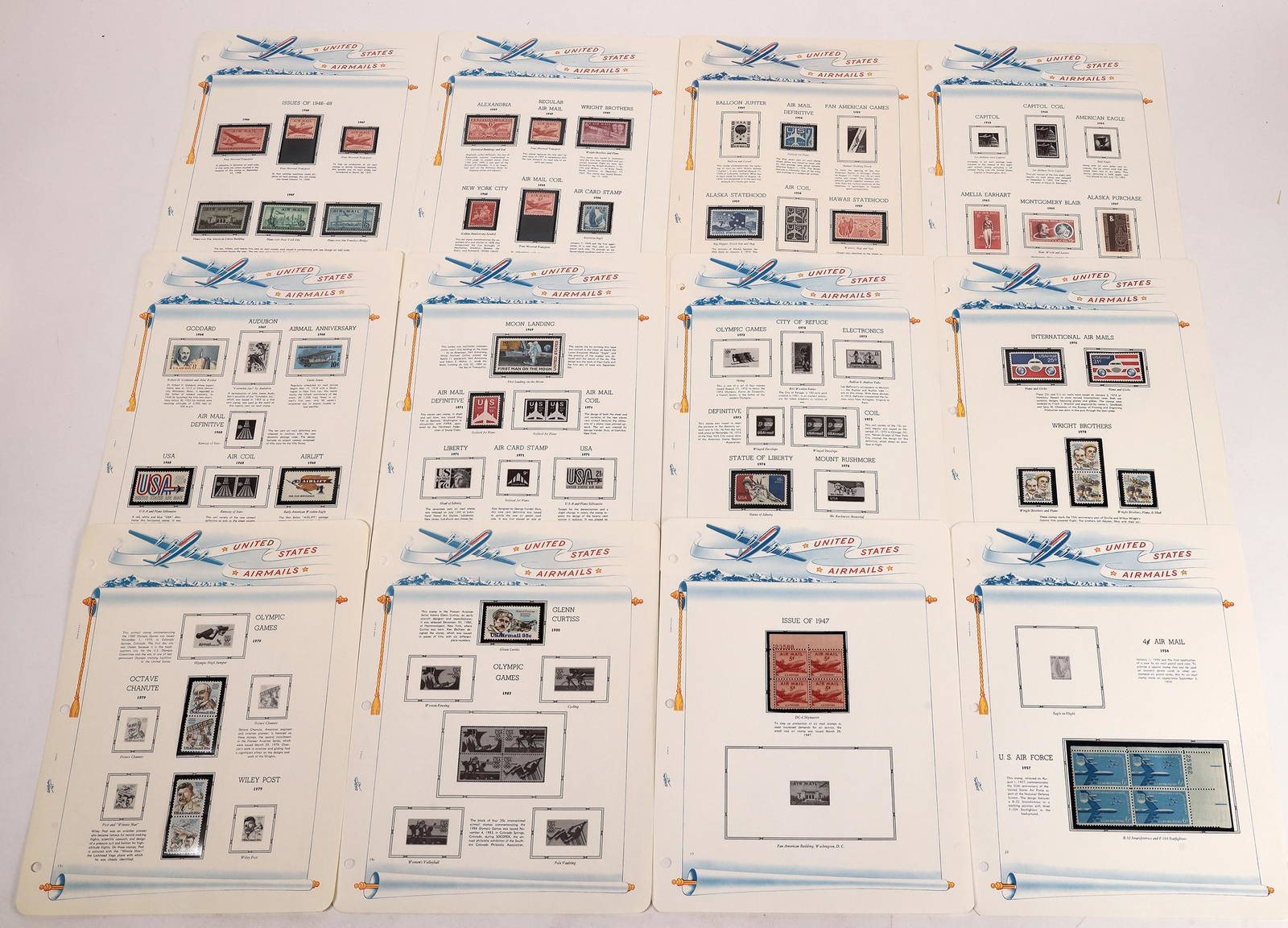 Us Airmail Plate Blocks And Singles Collection [164211] Auction
