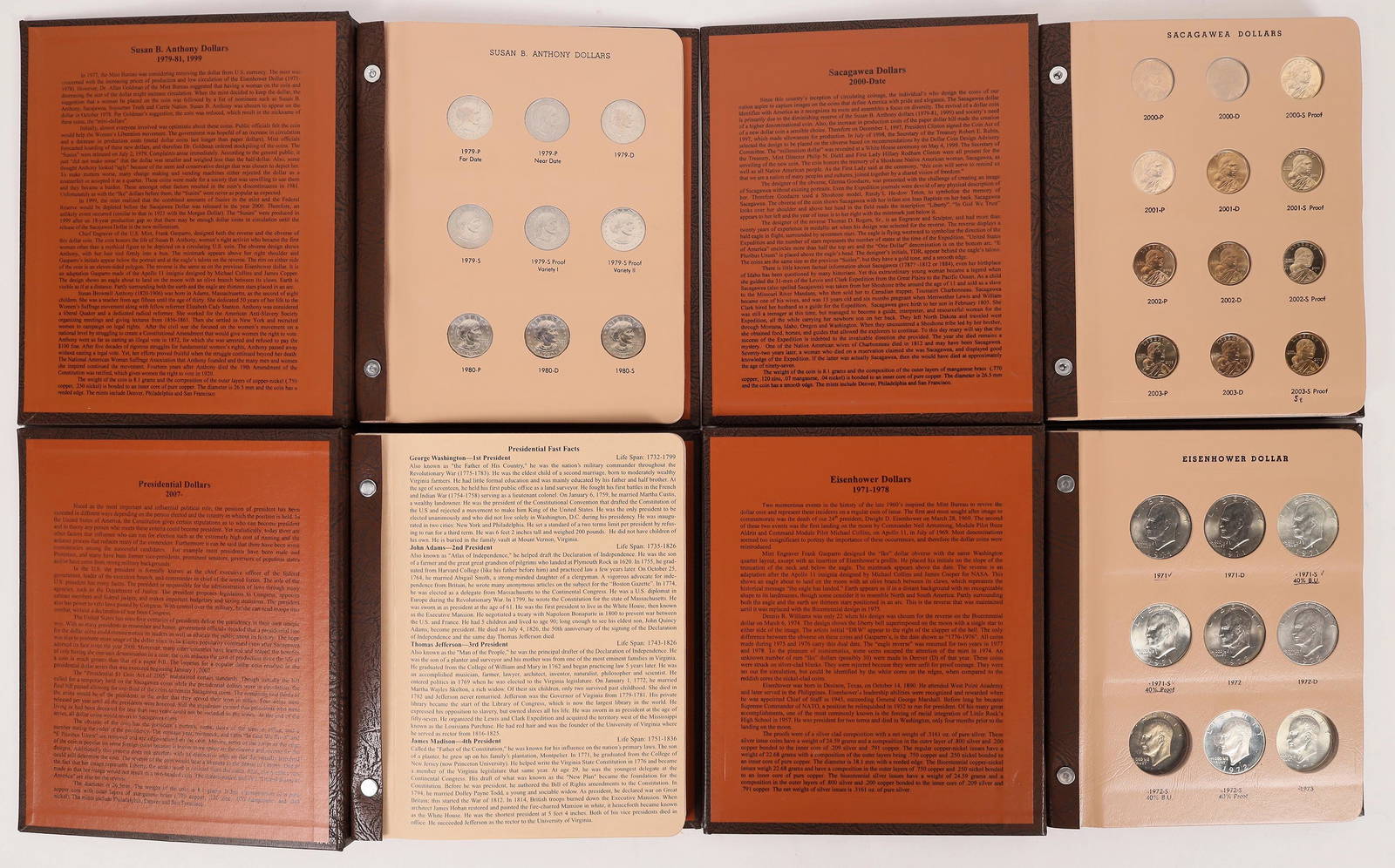 U.s. Dollar Coin Albums [166615] Auction