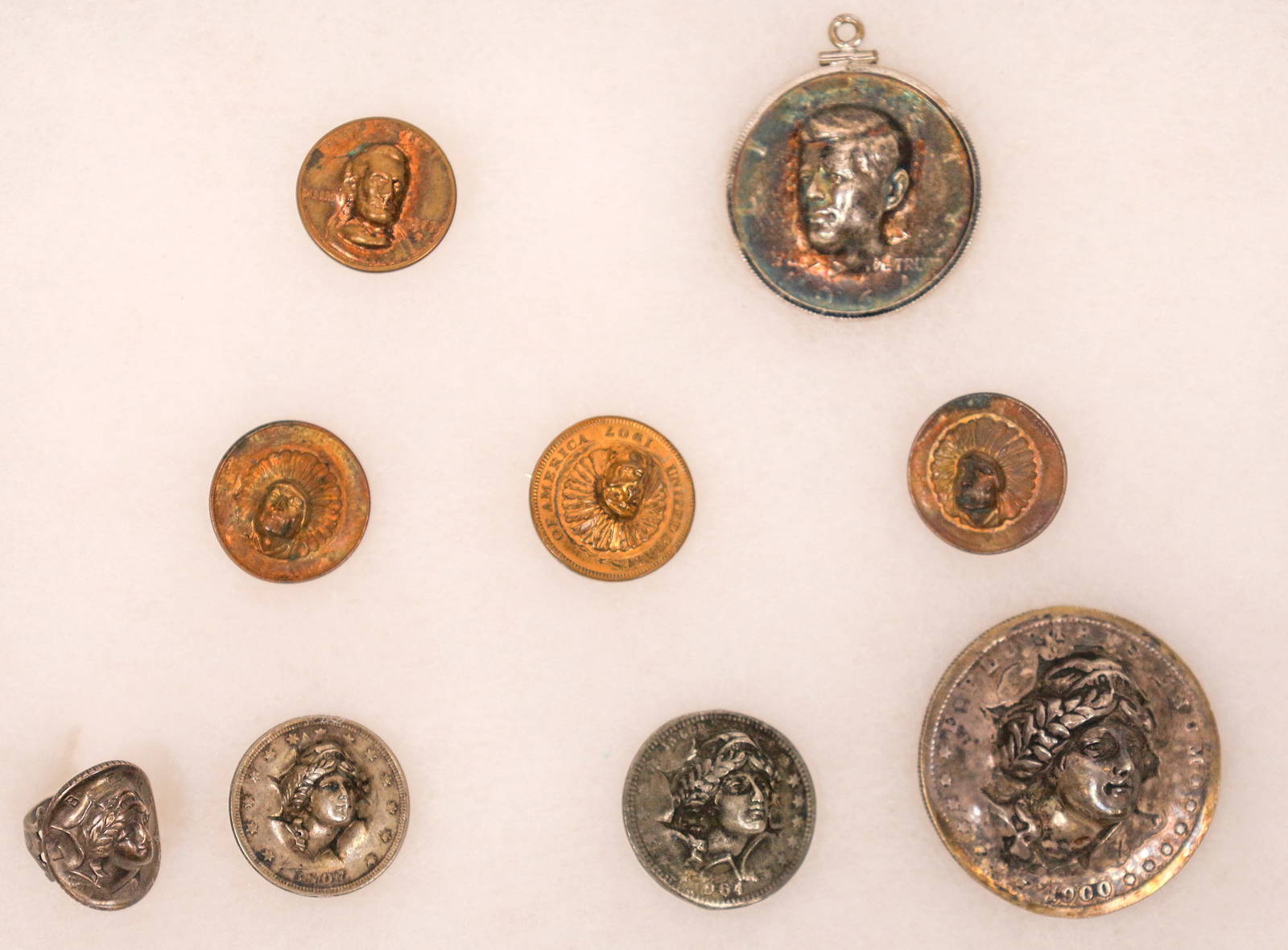 Pop-out Repousse Coin Collection [136197] Auction